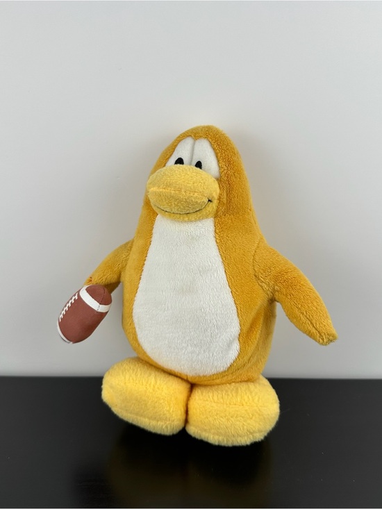 Disney | Toys | Disney Club Penguin Yellow Football Player 75 Plush ...